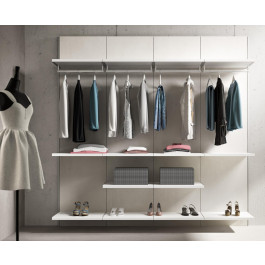 Sistema VERTIKO para armado de clóset, acabado Gris plata