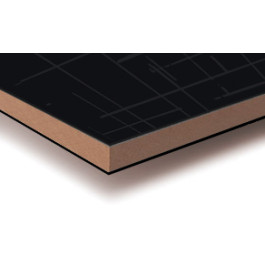 Panel URBAN mate con brillo color negro